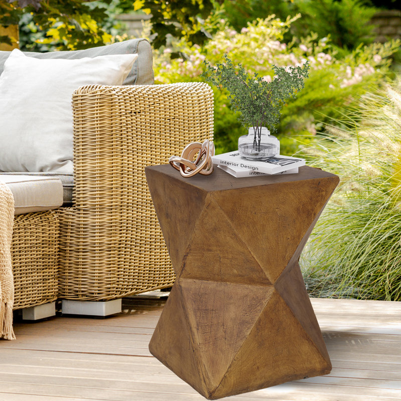 Millwood Pines Lamberton Concrete Block End Table | Wayfair