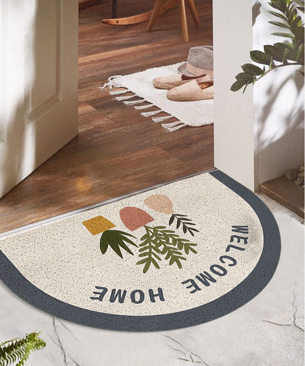 Lark Manor Semi-Circle PVC Coil Door Mat, Indoor/Outdoor Doormat, Set ...
