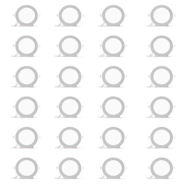 Infibrite 6" Slim Recessed LED with Night Light (Set of 24), 12W, 5CCT ...