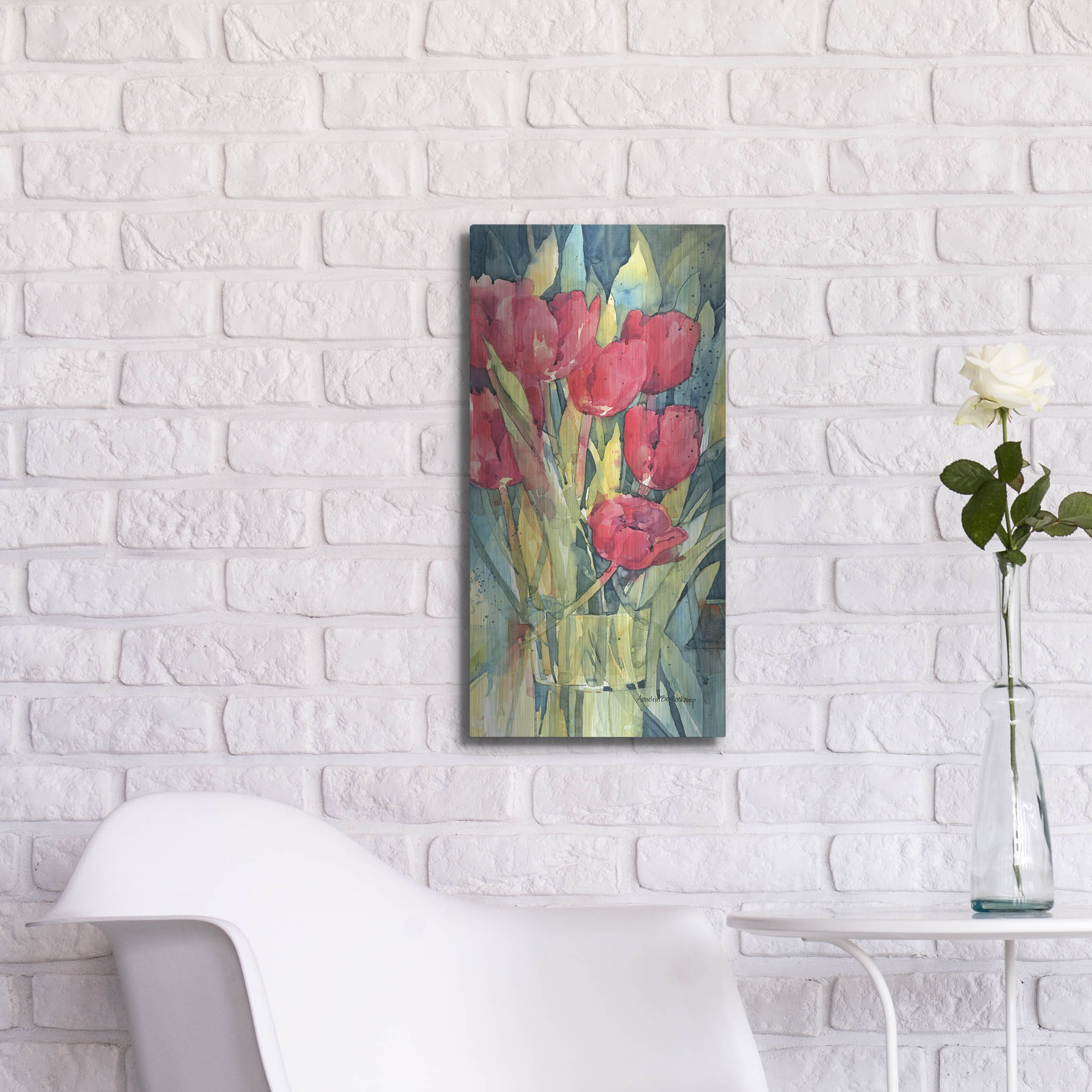 August Grove® 'Red Hot Tulips' by Annelein Beukenkamp Metal Wall Art ...