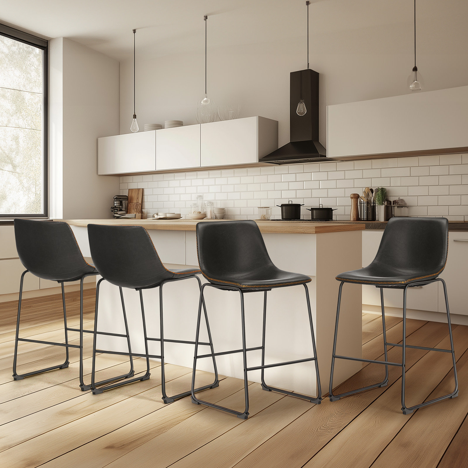 17 Stories Modern Upholstered Dining Chair Bar & Counter Stool | Wayfair