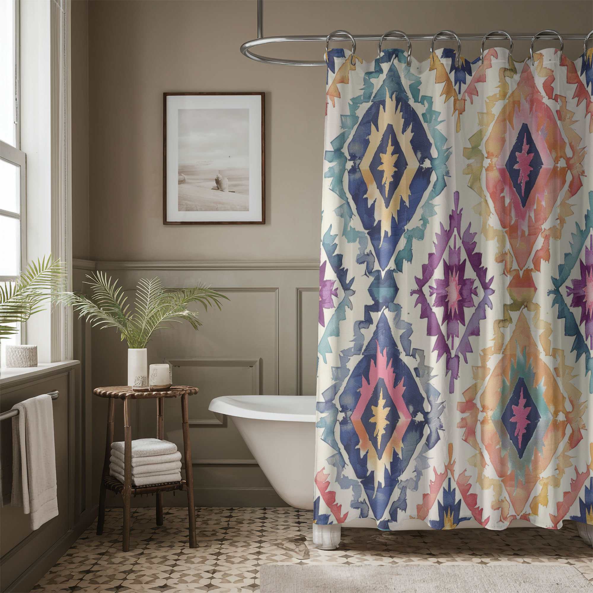 East Urban Home Native American Style - 1 Piece Standard Shower Curtain ...