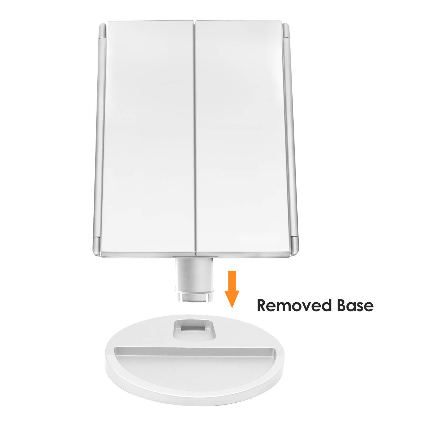 Ebern Designs Makeup Vanity Mirror With 21 LED Lights And Touch Screen ...