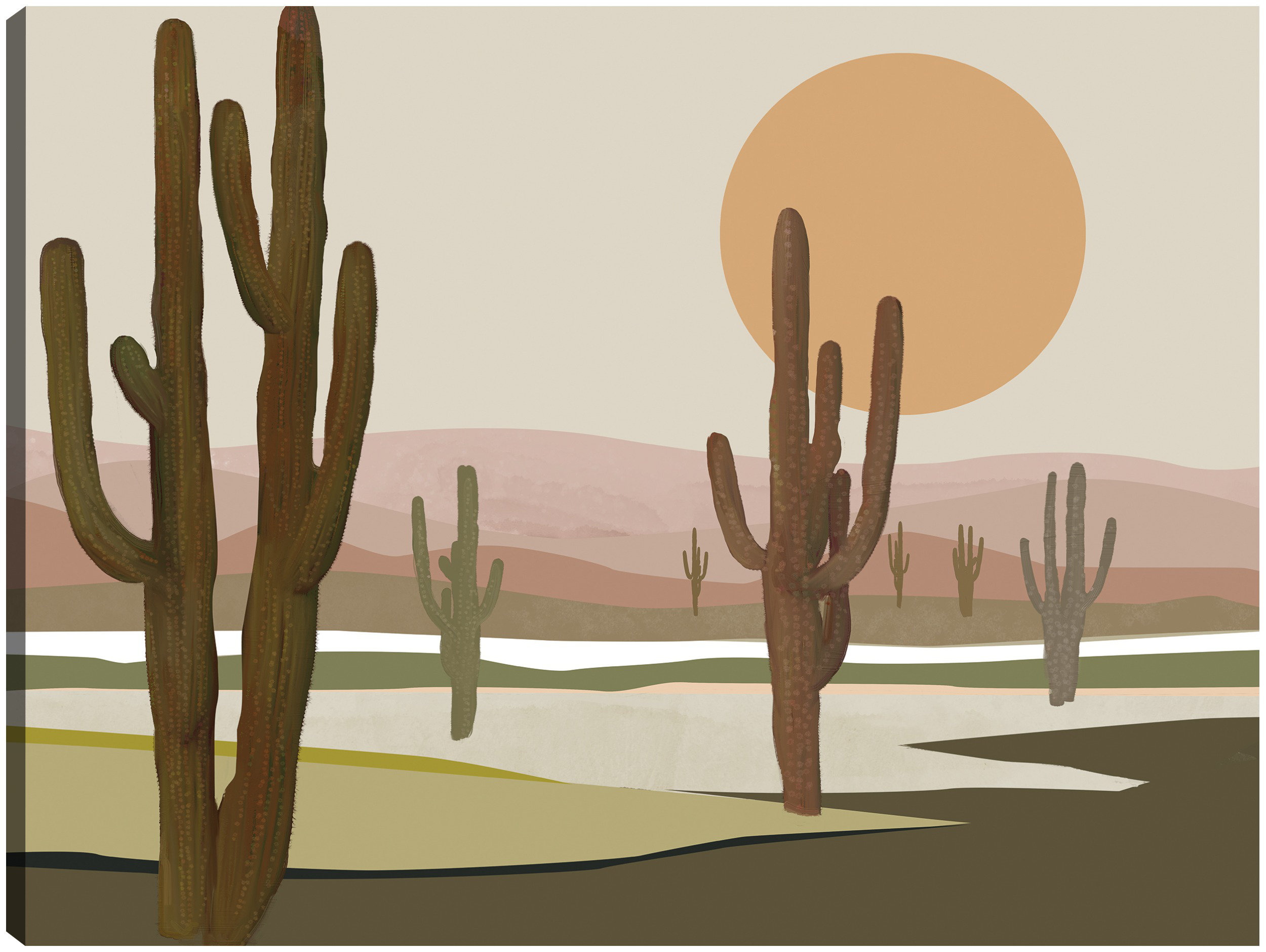 Union Rustic Desert Moonscape II by Studio Arts Canvas Art Print | Wayfair