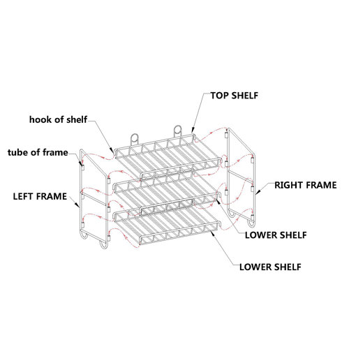 FixtureDisplays 3-Tier Countertop Wire Rack Cup, Coffee Pods, Bottle ...