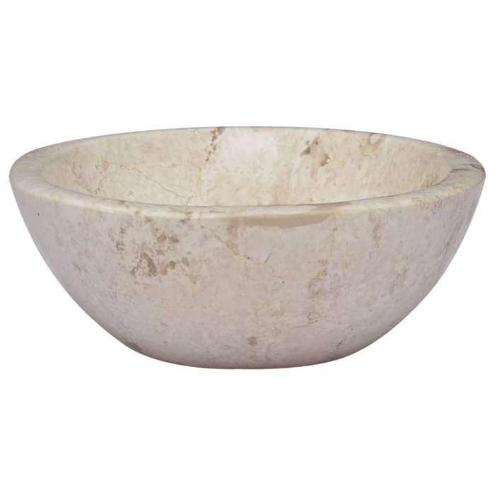 VidaXL 15.7'' Marble Oval Vessel Bathroom Sink | Wayfair