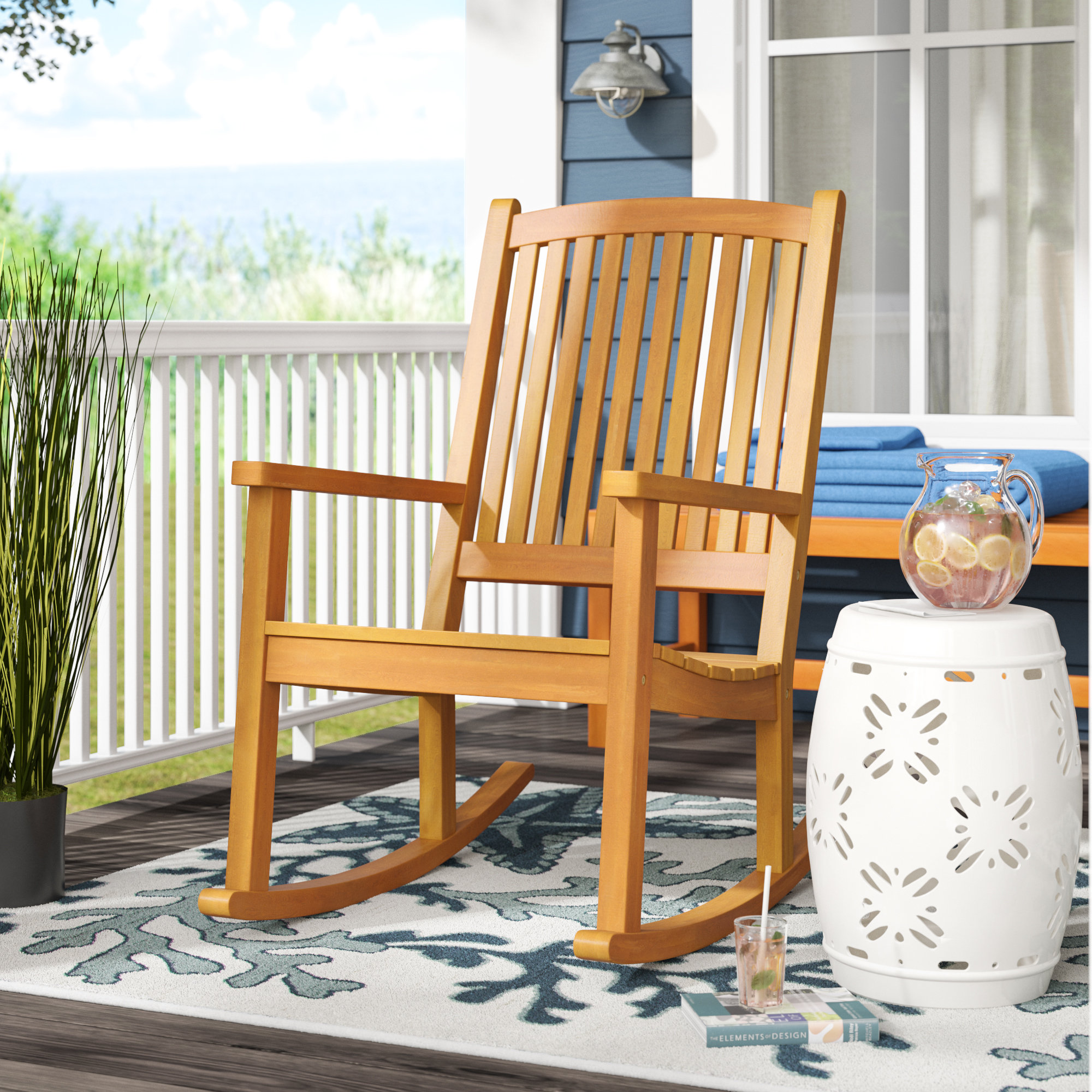 Beachcrest Home Erkerd Outdoor Rocker Chair & Reviews | Wayfair