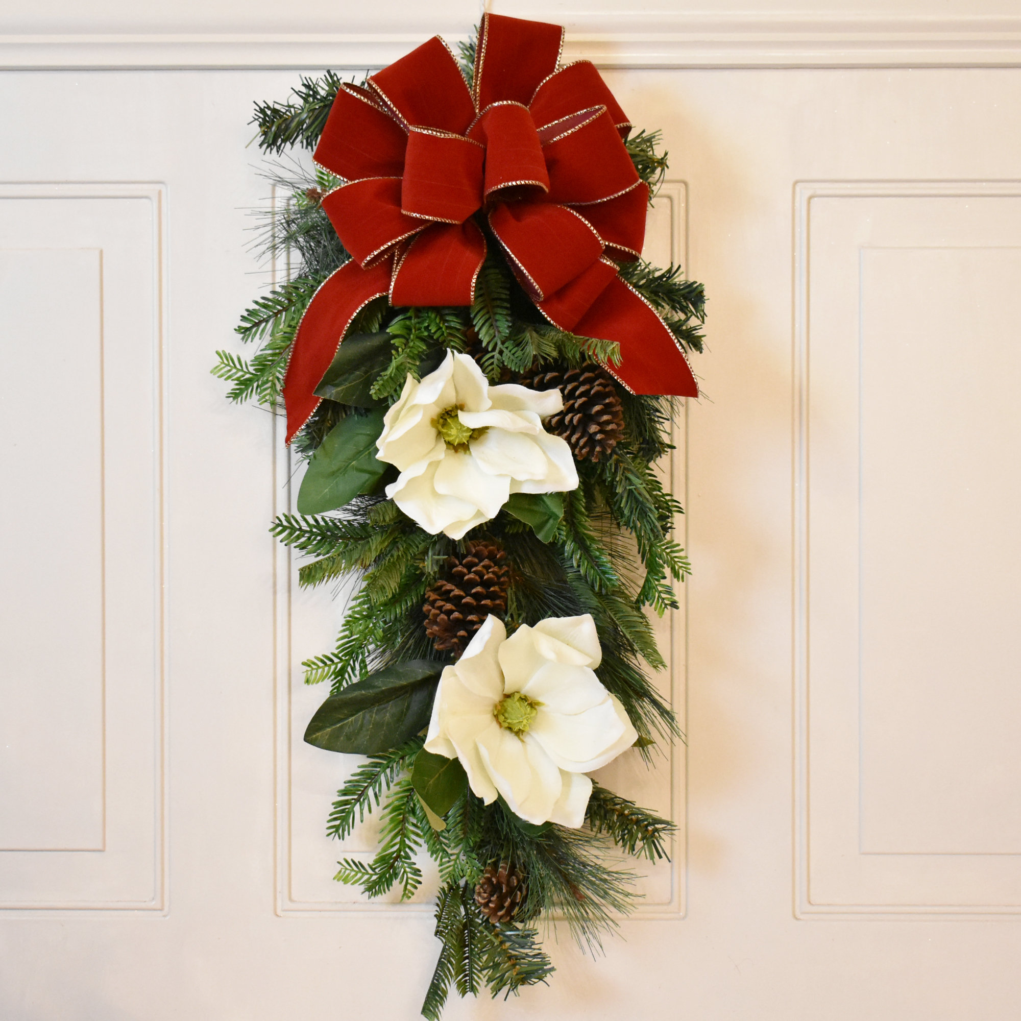 The Holiday Aisle® Magnolia Swag | Wayfair