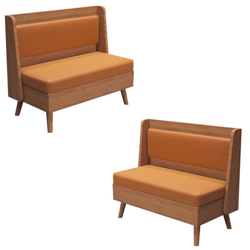 Canadian Linen Light Luxury Simple Retro Restaurant Bench Faux Leather ...