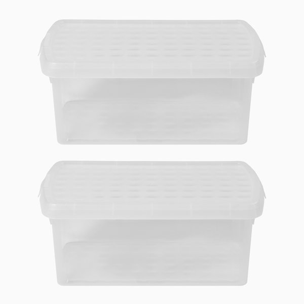 Wham Clip Rectangular Plastic Storage Boxes with Secure Clip Lock Lids ...