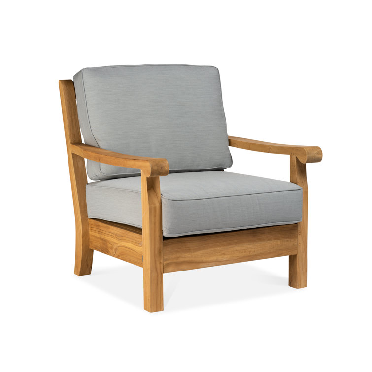Birch Lane Jackson Teak Patio Chair with Cushions - Wayfair Canada