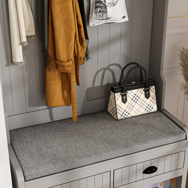 Red Barrel Studio® Modern Hall Tree with Bench and Shoe Storage ...