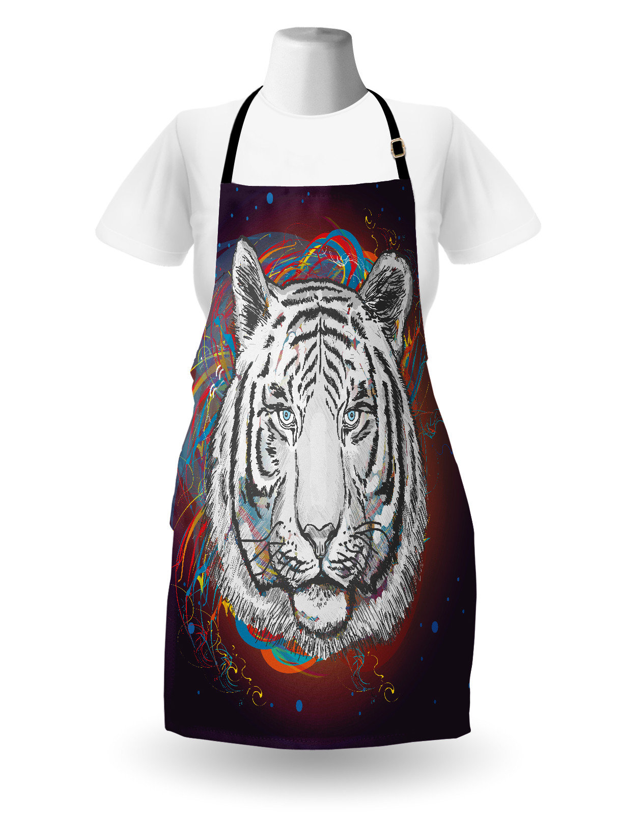 East Urban Home Animal Apron Unisex, Tiger from Outer Space, Adult Size ...