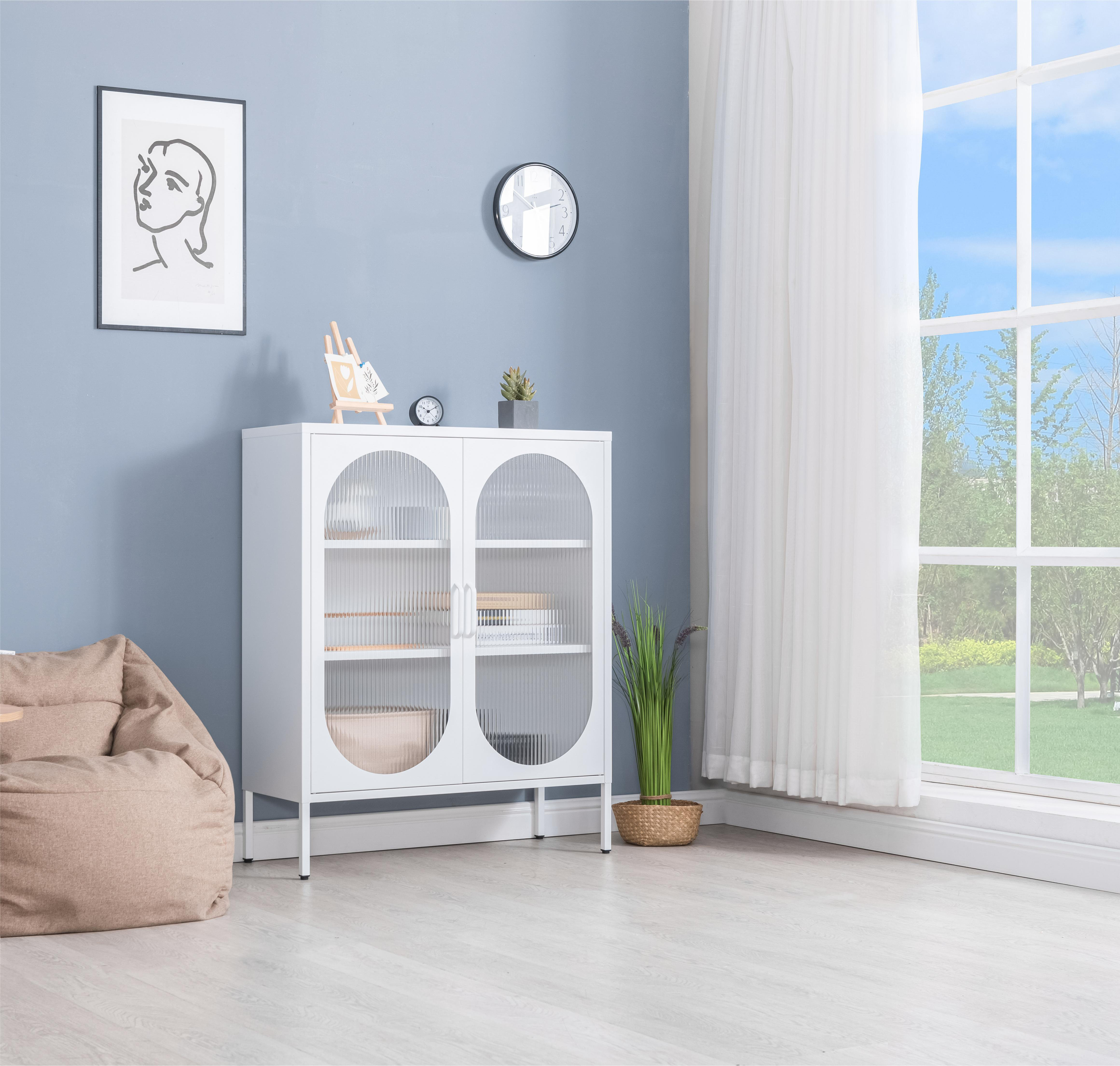 Ebern Designs Sashanth Steel Accent Cabinet | Wayfair