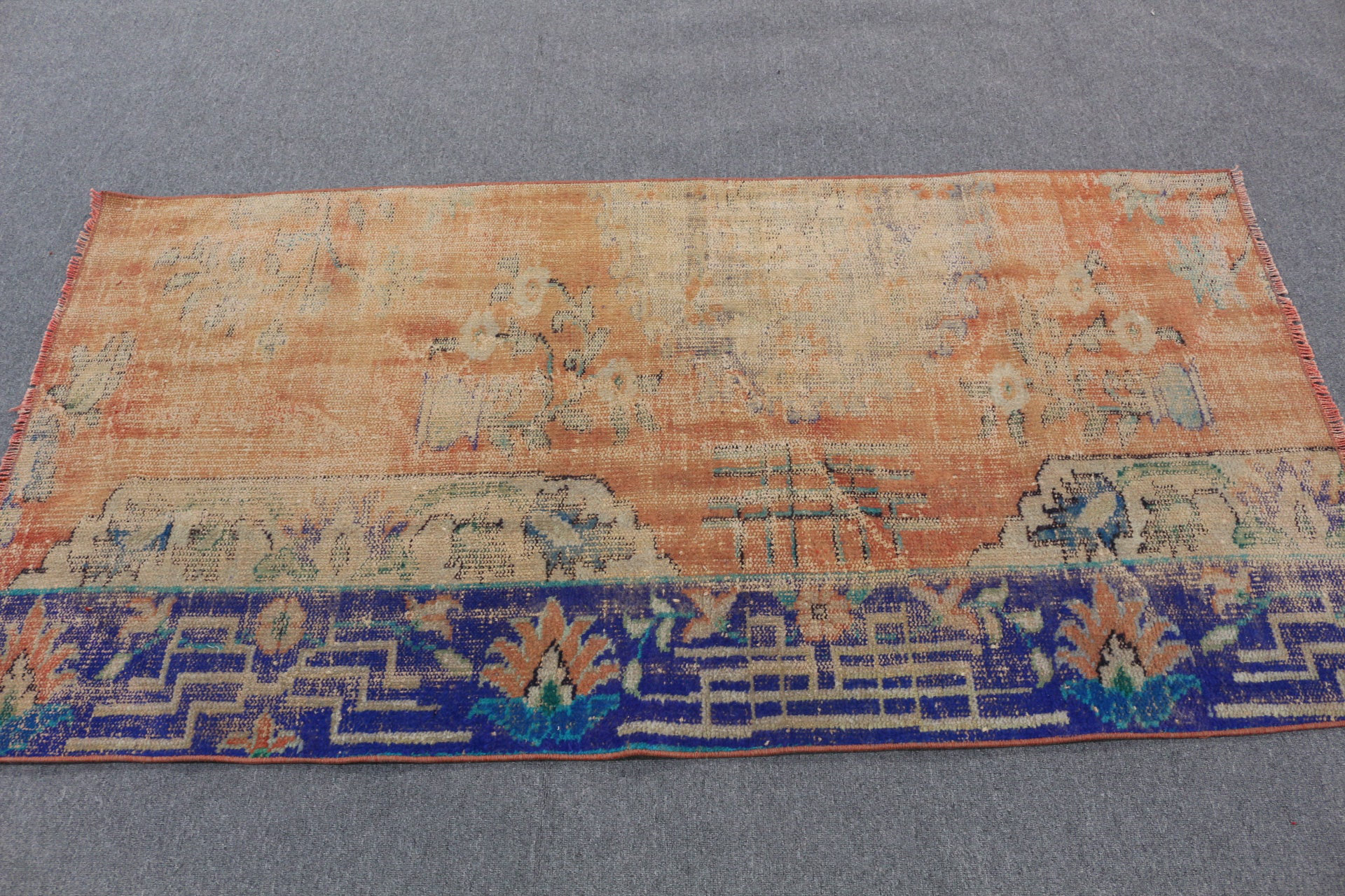 Bungalow Rose Antique Turkish Style Accent Rug in Vibrant Orange ...