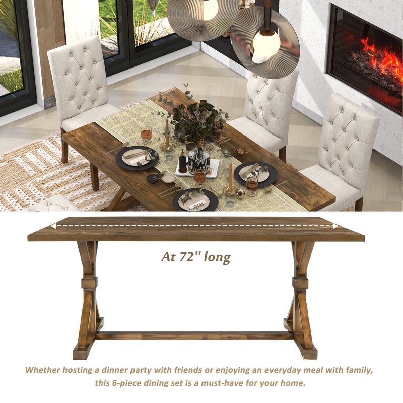 Winston Porter Invaldi 6 - Person Dining Set & Reviews | Wayfair