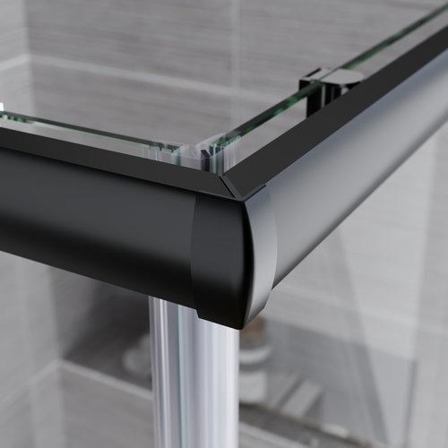 EAGLELY 36'' W 72'' H Framed Square Reversible Shower Enclosure ...