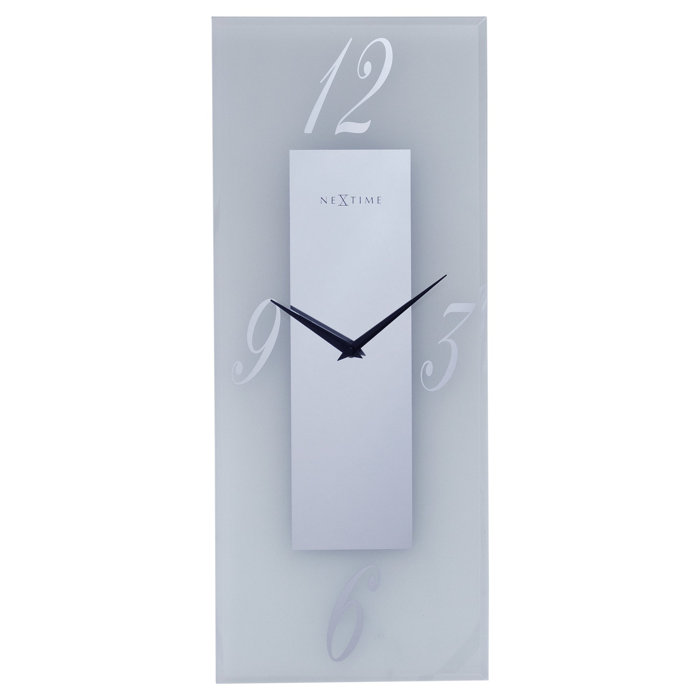 Nextime Frosted Glass and Mirror Wall Clock | Wayfair
