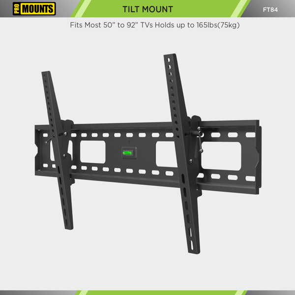 Promounts Black Tilt Wall Mount for 50" - 92" Screens Holds up to 165 ...
