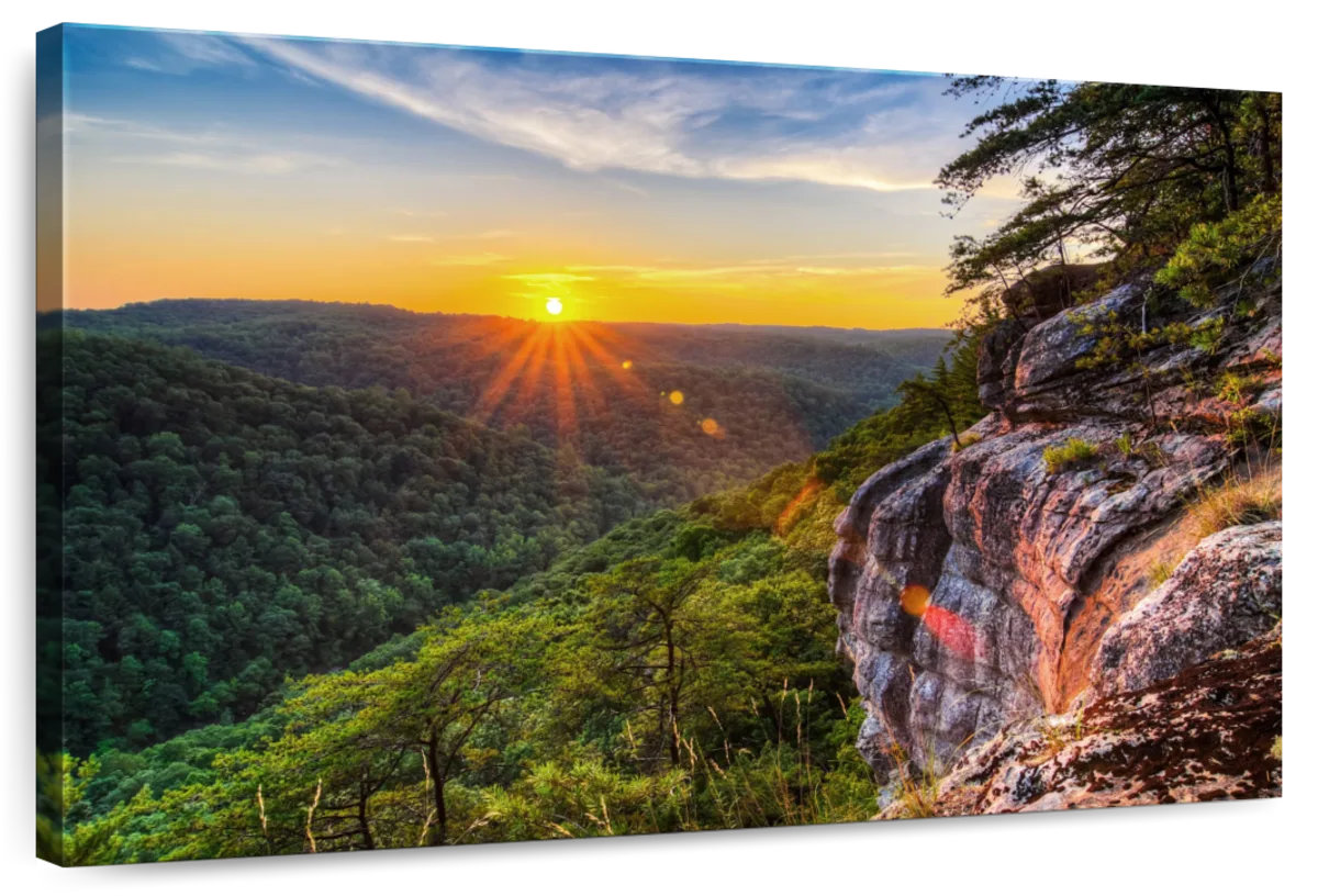 Millwood Pines Alvord Big South Fork Mountain Sunset | Wayfair