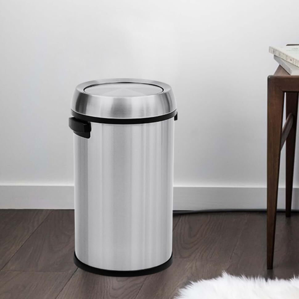 Homhougo Steel Swing Top Trash Can ( 17 Gallons ) | Wayfair