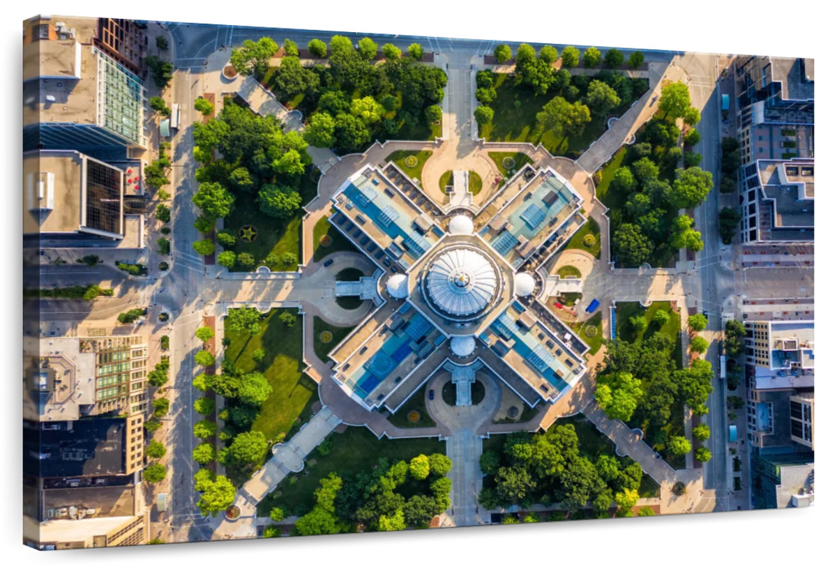 Ebern Designs Nicci Wisconsin Capitol Aerial View | Wayfair