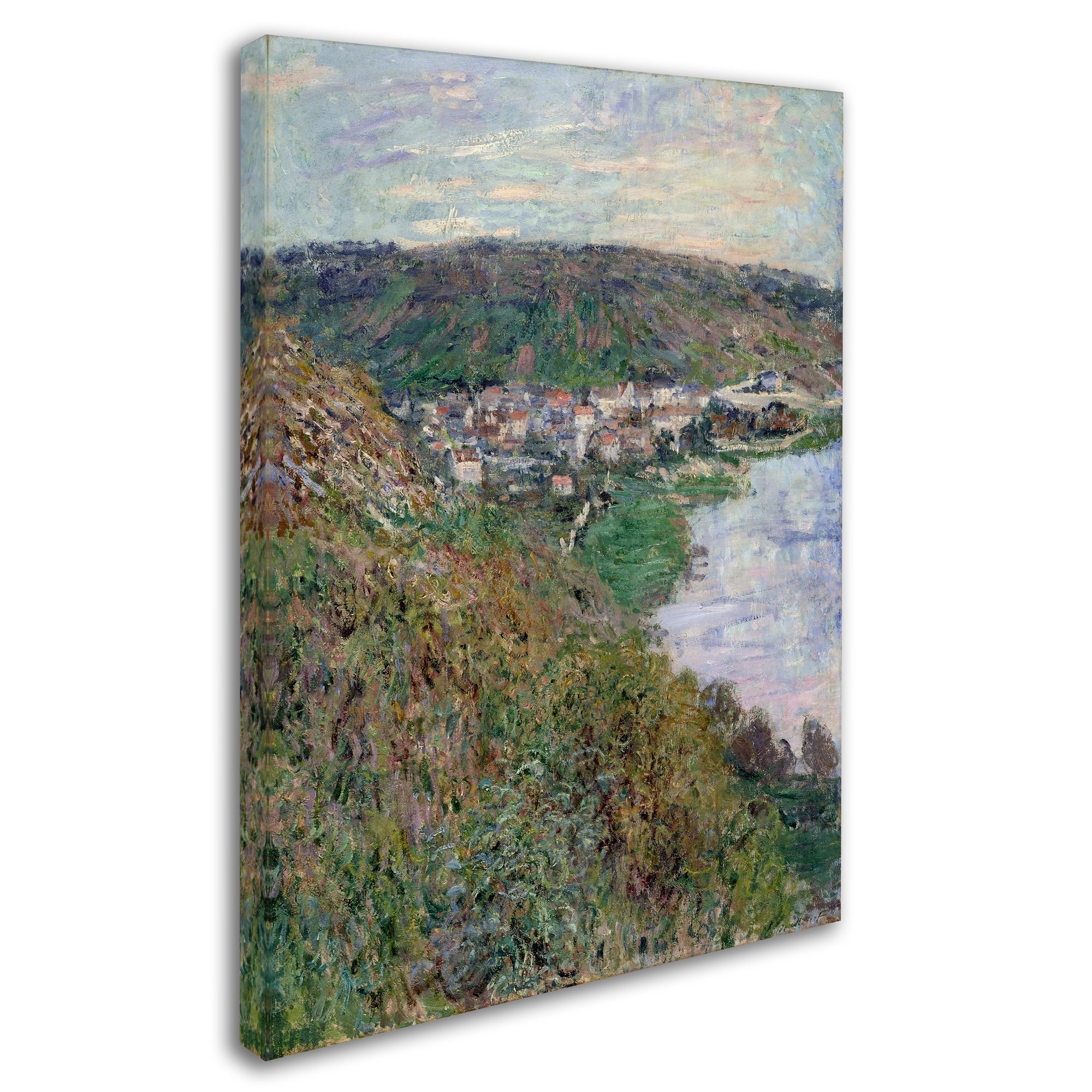Vault W Artwork 'View Of Vetheuil' Print on Wrapped Canvas - Wayfair Canada