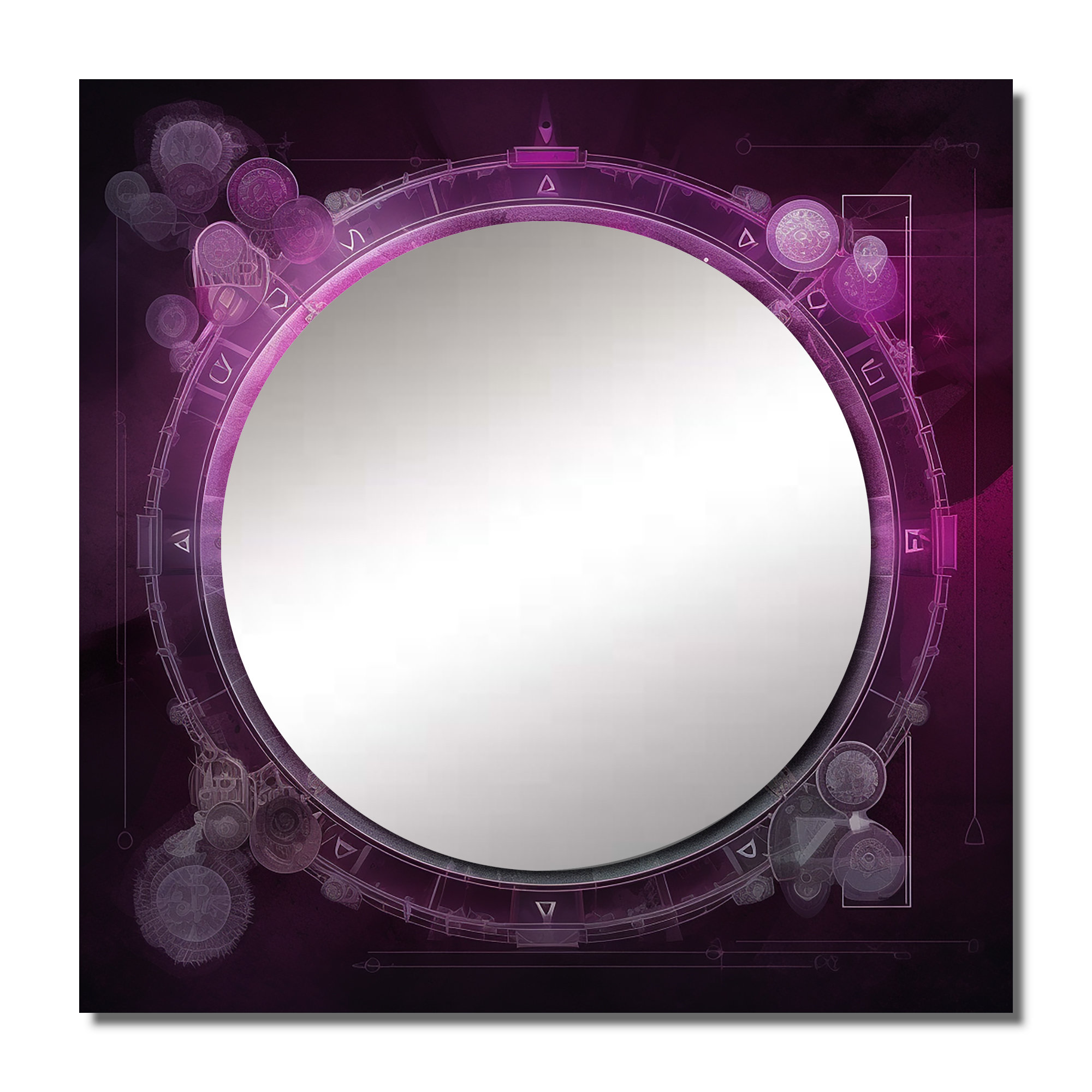 East Urban Home Allijah - Modern Geometric Square Mirror For Wall Art ...