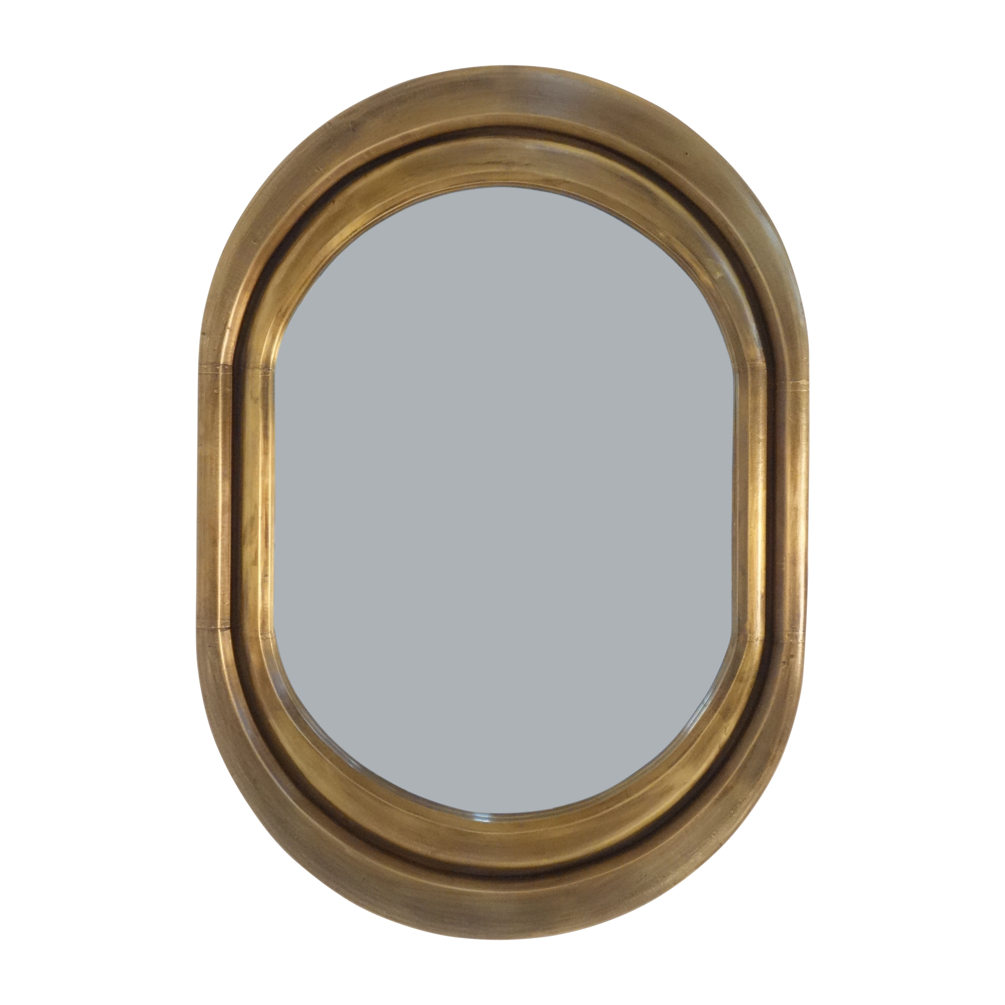 Joss & Main Sabel Oval Bronze Clad Mirror 40"x 28", Metal Frame, Chic ...