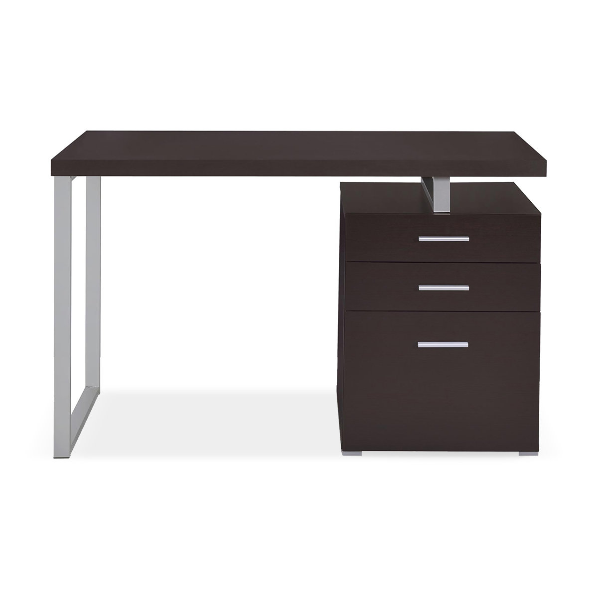 Latitude Run® Dark Brown Rectangular Wood desks | Wayfair