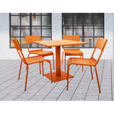 BFMSEATING Beachcomber 4 Person 32'' L x 29.75'' H Extendable Metal ...