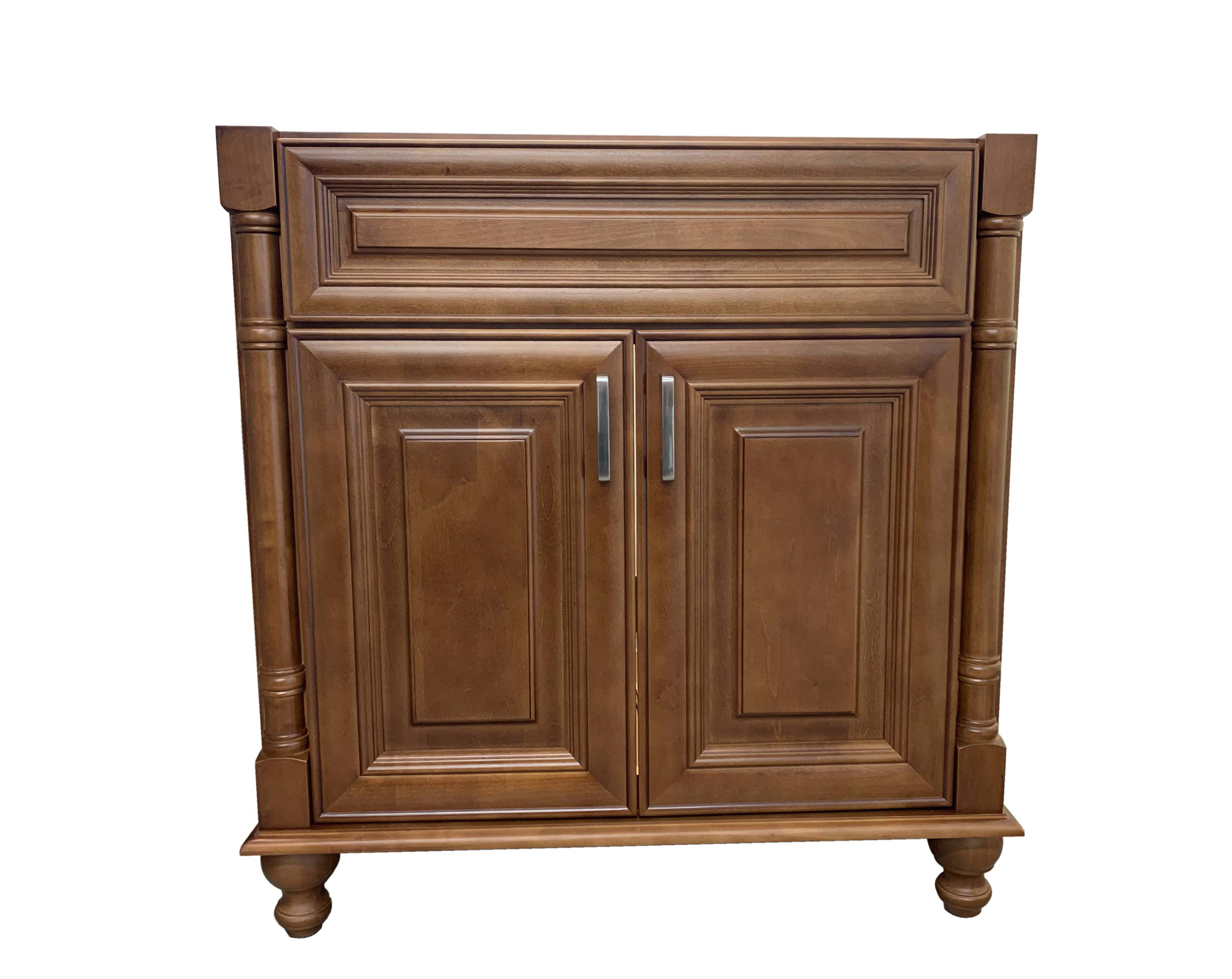 Niturra 30'' Single Bathroom Vanity Base Only in Maple Walnut - Wayfair ...