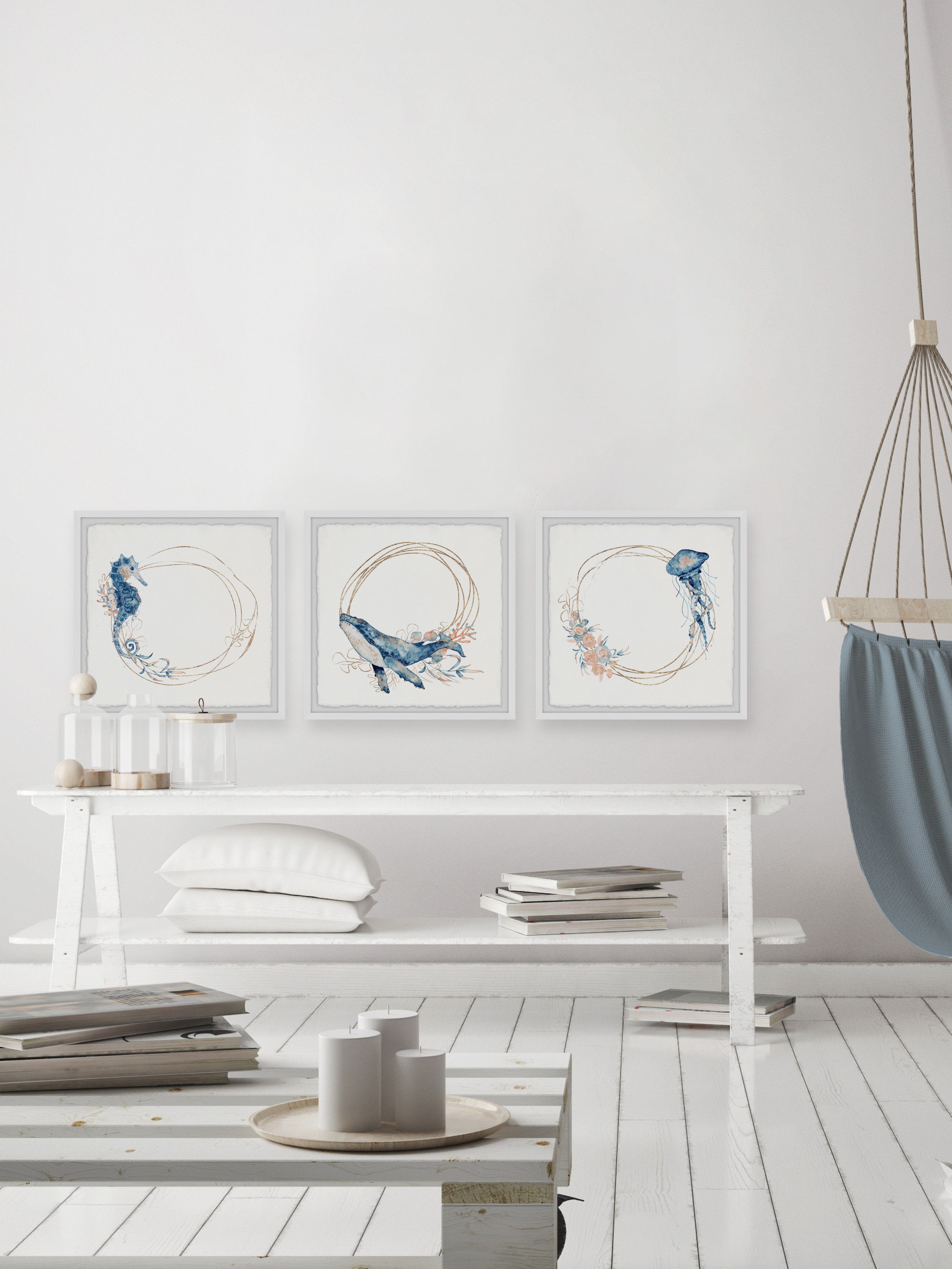 Marmont Hill Deep Sea Creatures Triptych | Wayfair
