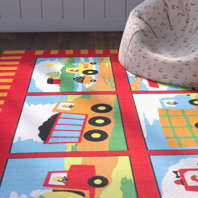 Zoomie Kids Lenny Rectangle Geometric Handmade Nylon Rug | Wayfair