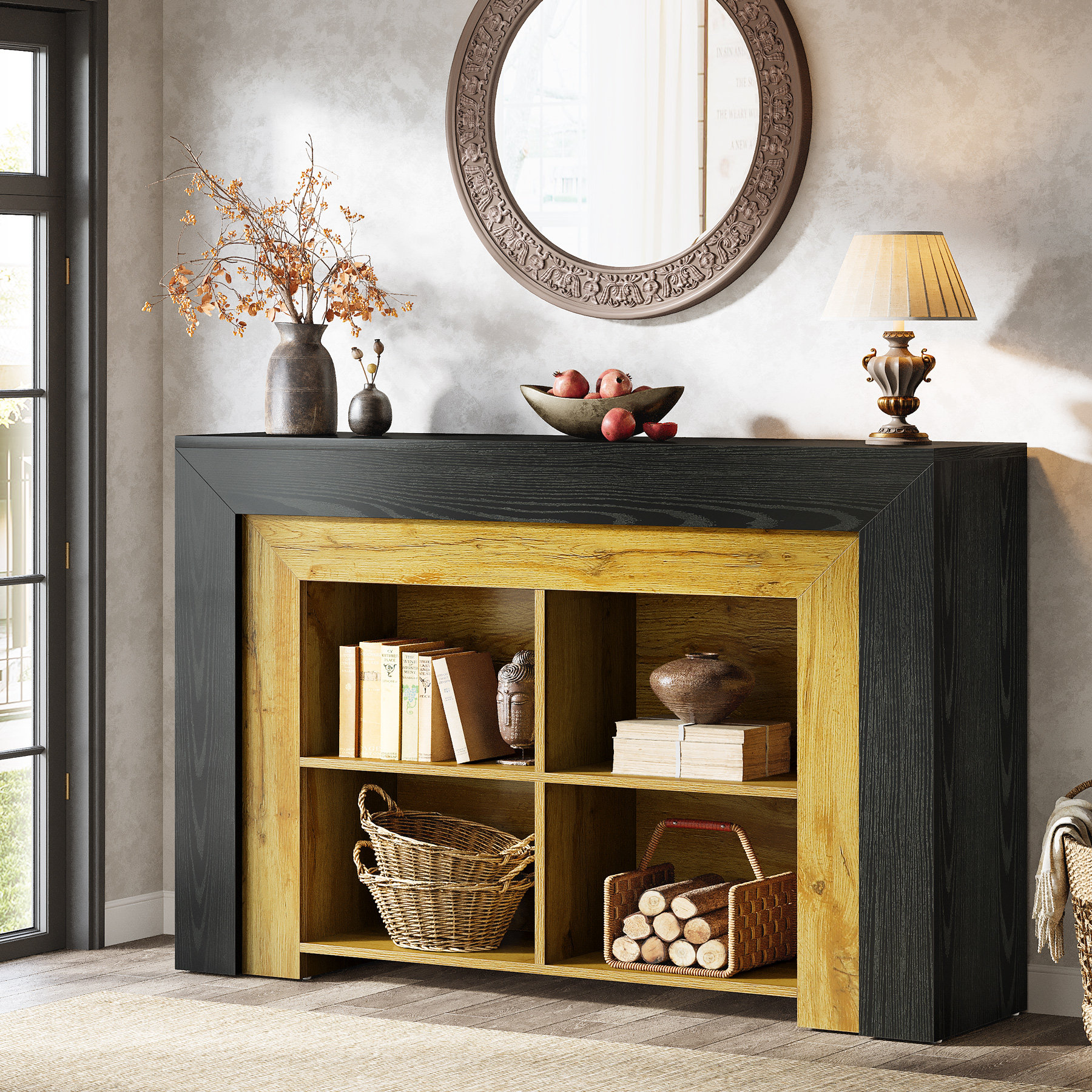 Ebern Designs 47.24-Inch Entry Console Table with Storage,3-tier Sofa ...