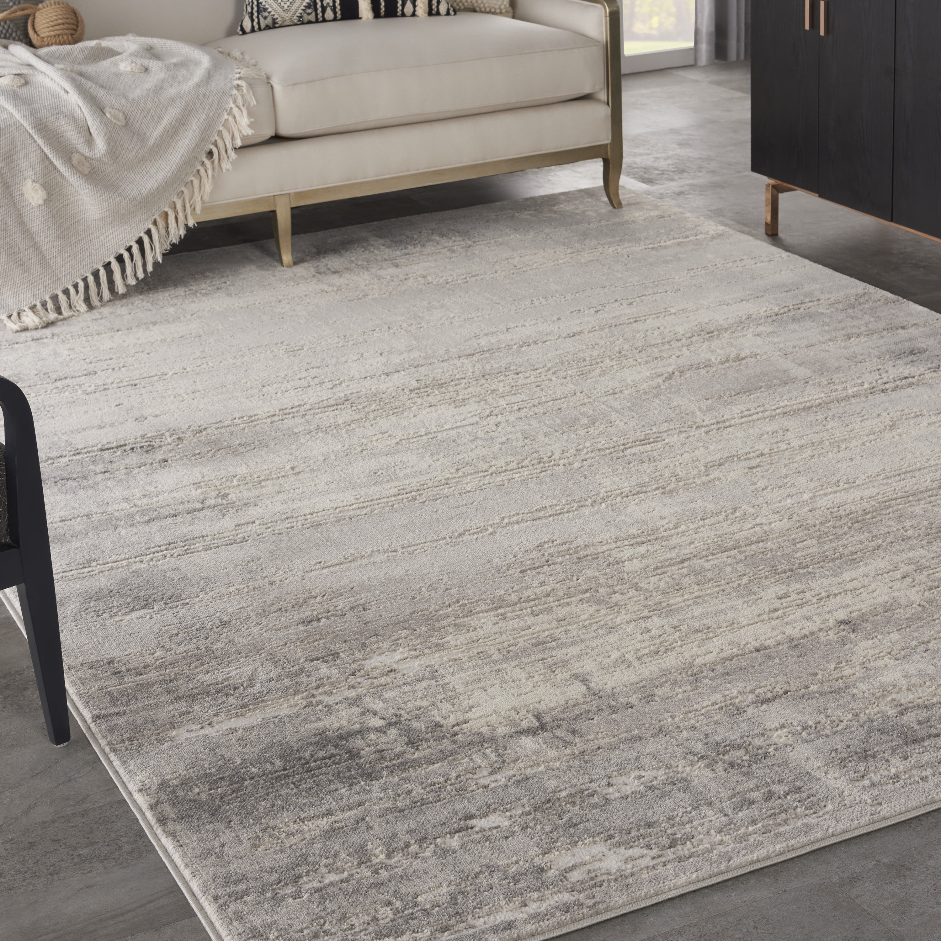 17 Stories Madlyn Modern Contemporary Ivory Area Rug | Wayfair