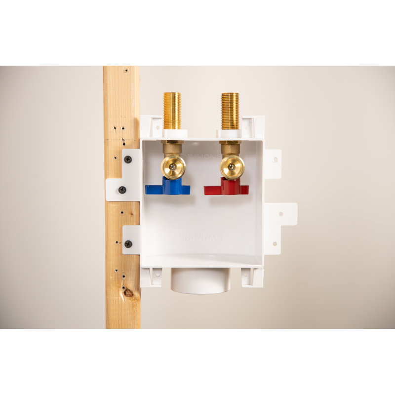 Symmons LaundryMate 1/2 in. Plastic Drain Box with Brass Valve ...