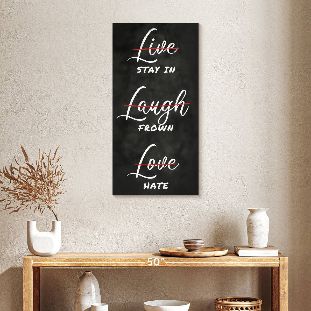 Trinx Stay In Frown Hate Typography - Wayfair Canada