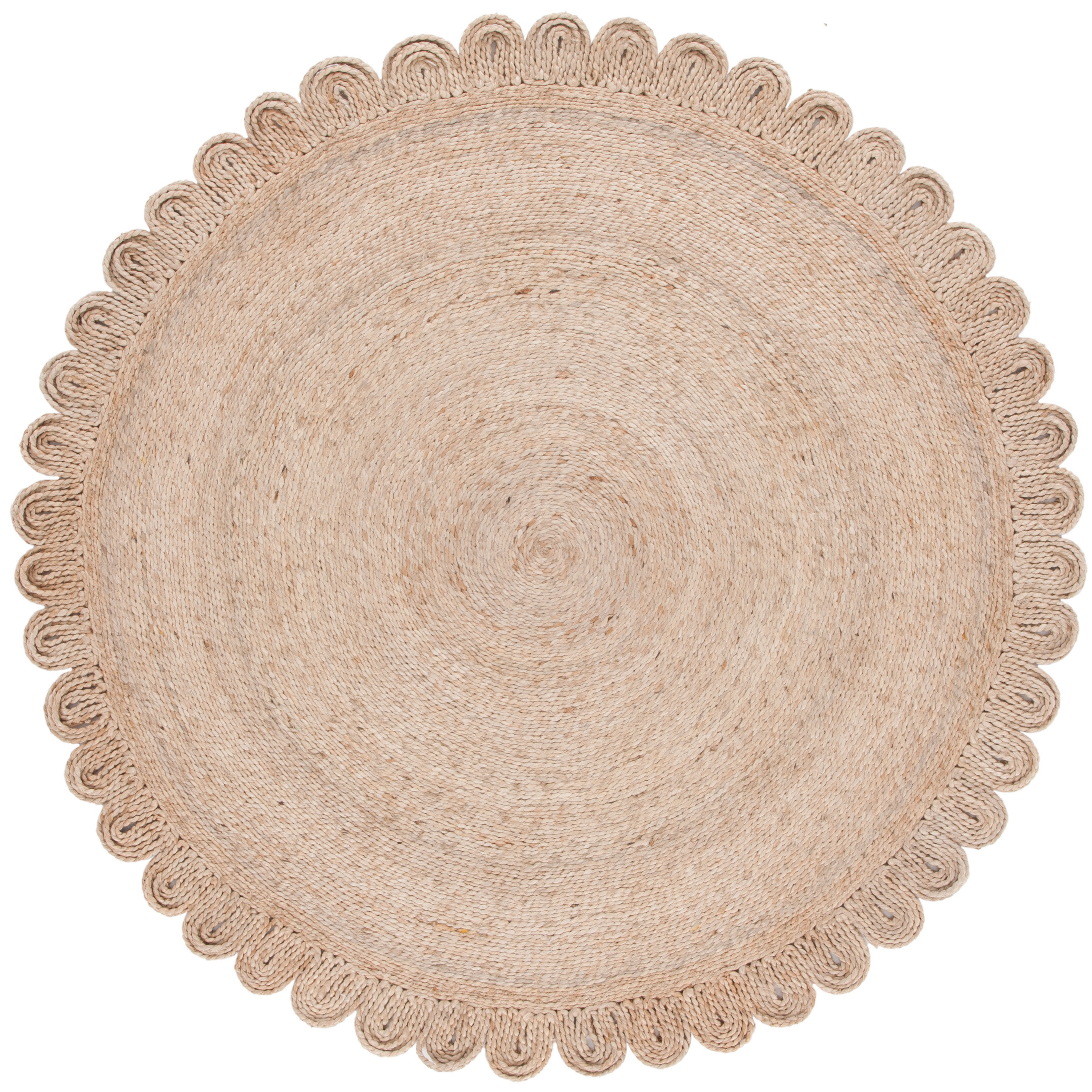Highland Dunes Alliemae Natural Fiber Flat Weave Jute Pile Rug ...