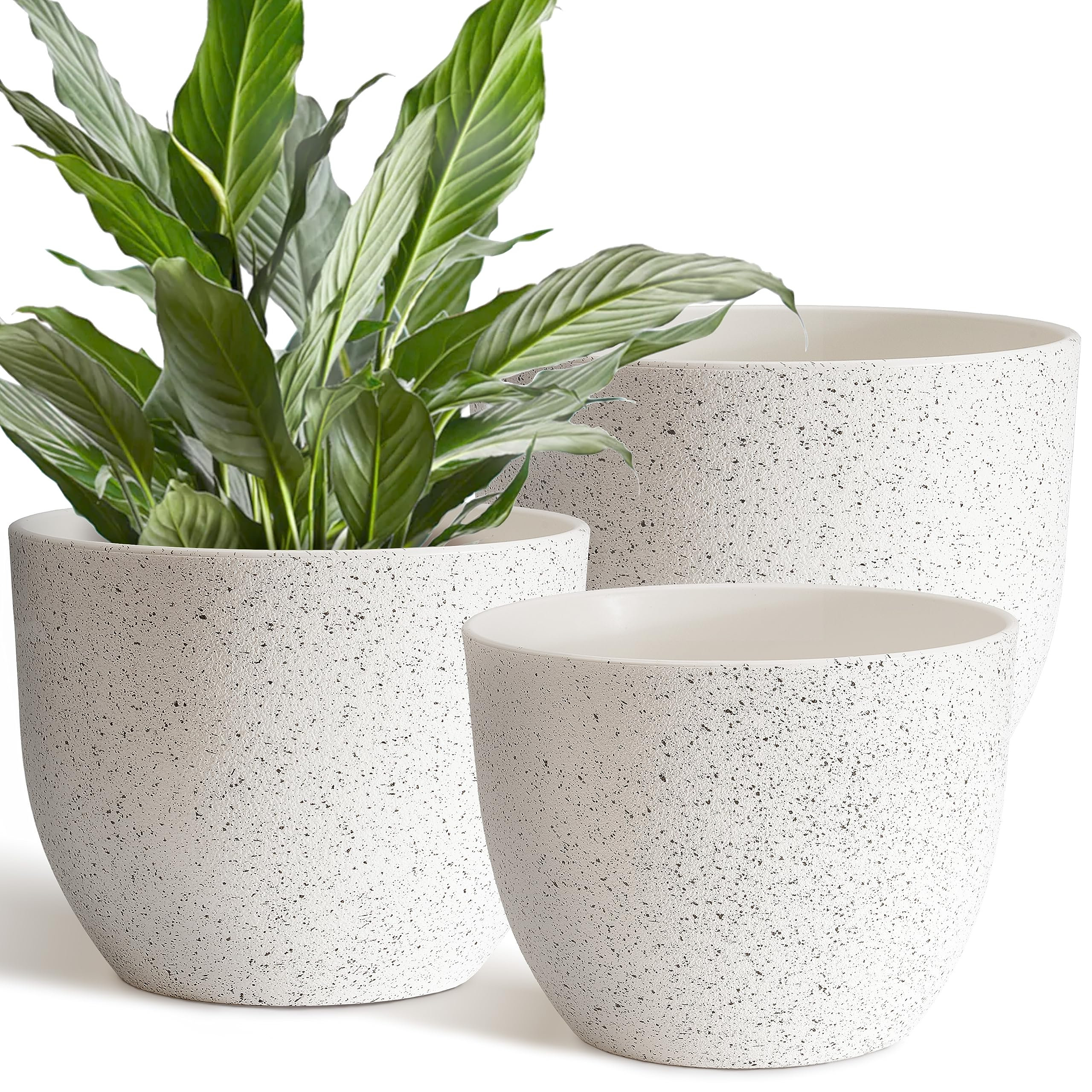 Latitude Run® 12/10/9 inch Set of 3, Flower Pots Outdoor Indoor | Wayfair
