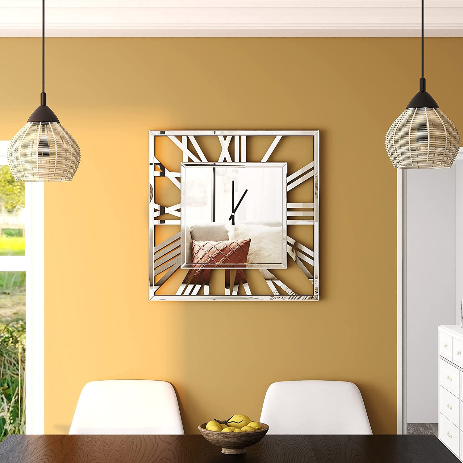 Ivy Bronx Cevion Glass Wall Clock | Wayfair