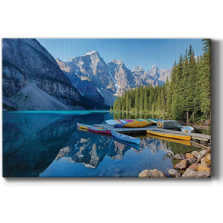Millwood Pines Banff Canoe On Canvas Graphic Art - Wayfair Canada