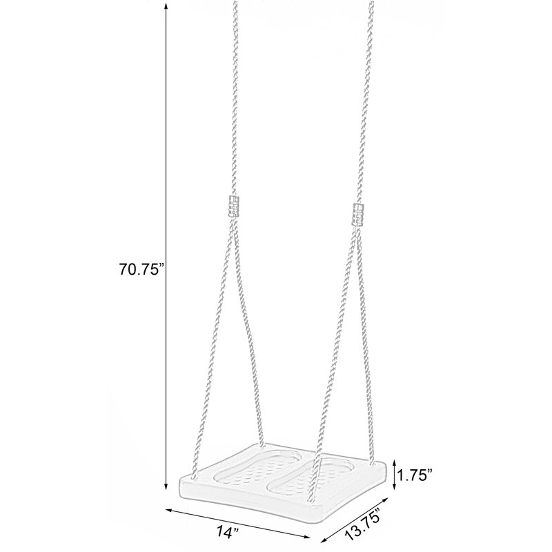 PLAYBERG Plastic Standing Swing with Mounting Hangers and Chains ...