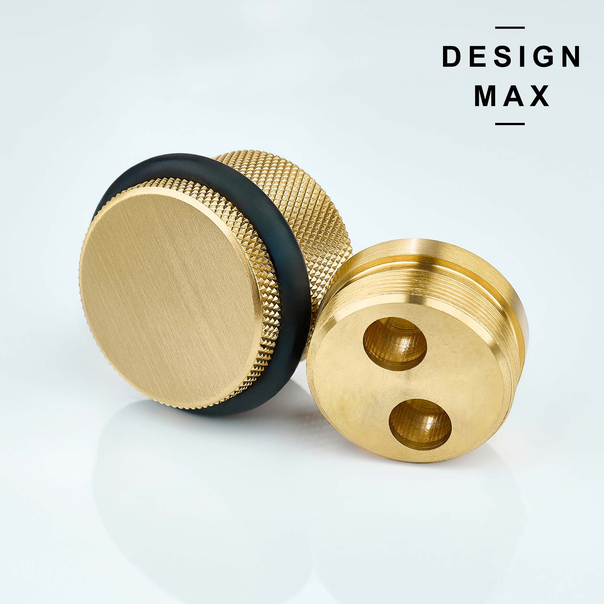Design Max Matte Brass Knurled Solid Brass Door Stop - Wayfair Canada
