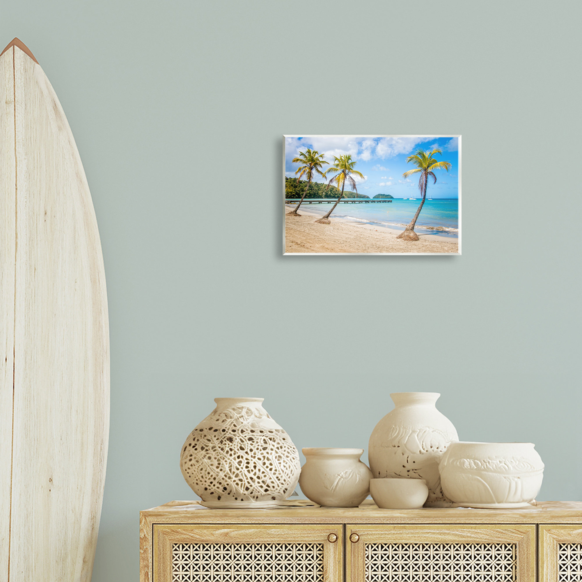 Bay Isle Home™ Tropical Palm Tree Trio Wall Plaque Art by Mary Lou ...