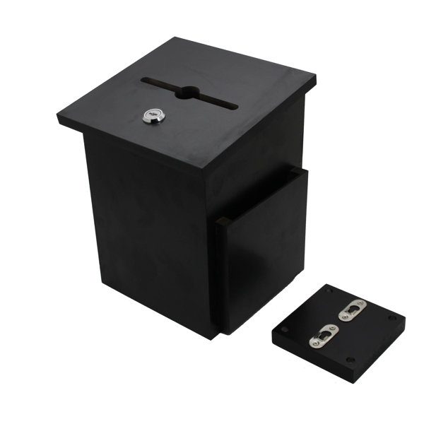 FixtureDisplays Black Donation Box Suggestion Box Charity Box Ballot ...