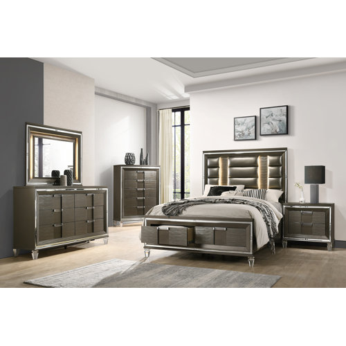 Bedroom Sets with Lights in Headboard