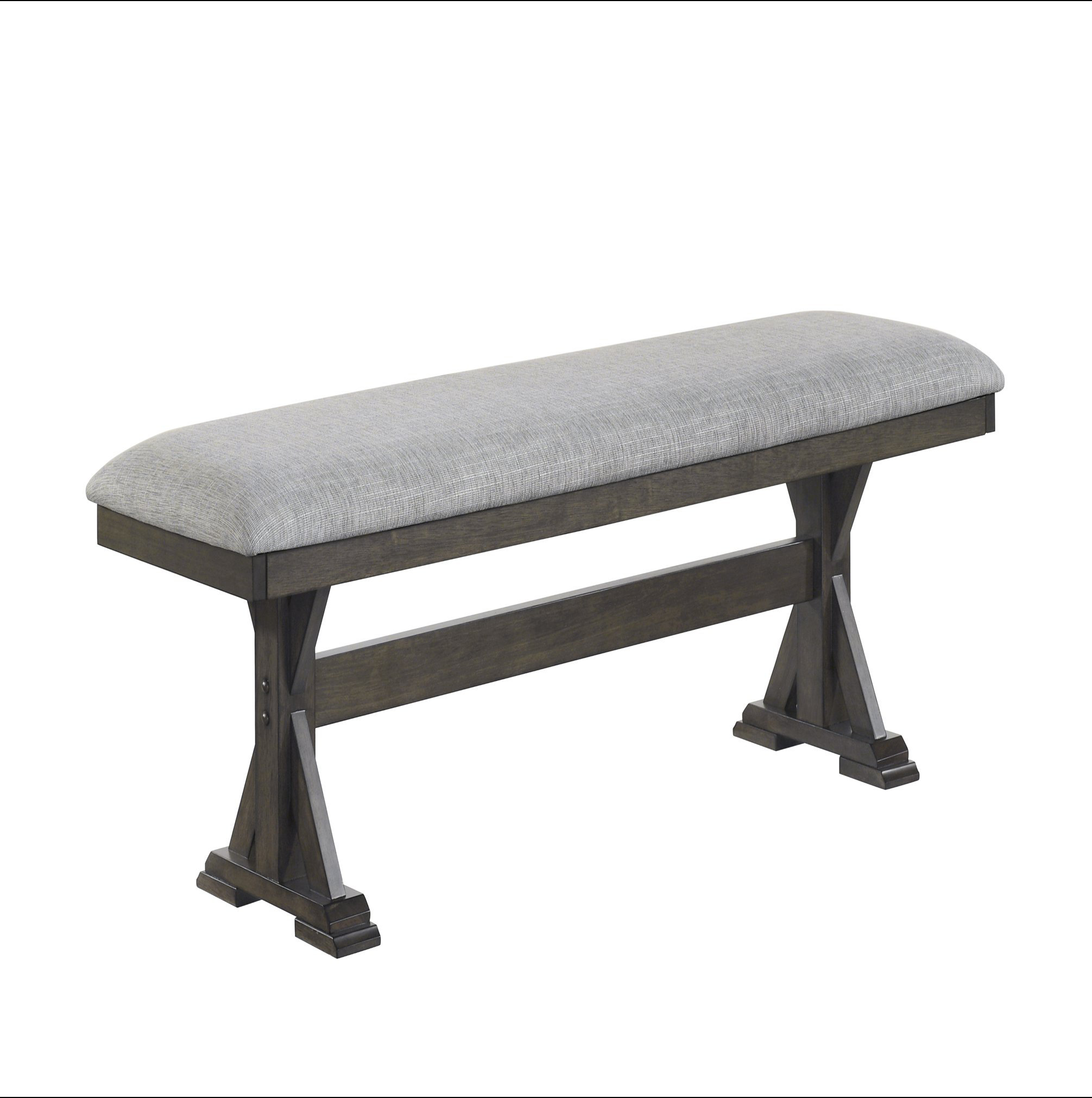 Ophelia & Co. 1pc Rustic Upholstered Counter Height Dining Bench Rich ...