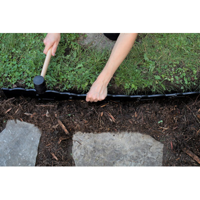 Master Mark Plastics 6'' H x 6'' W Black Vinyl Lawn Edging & Reviews ...