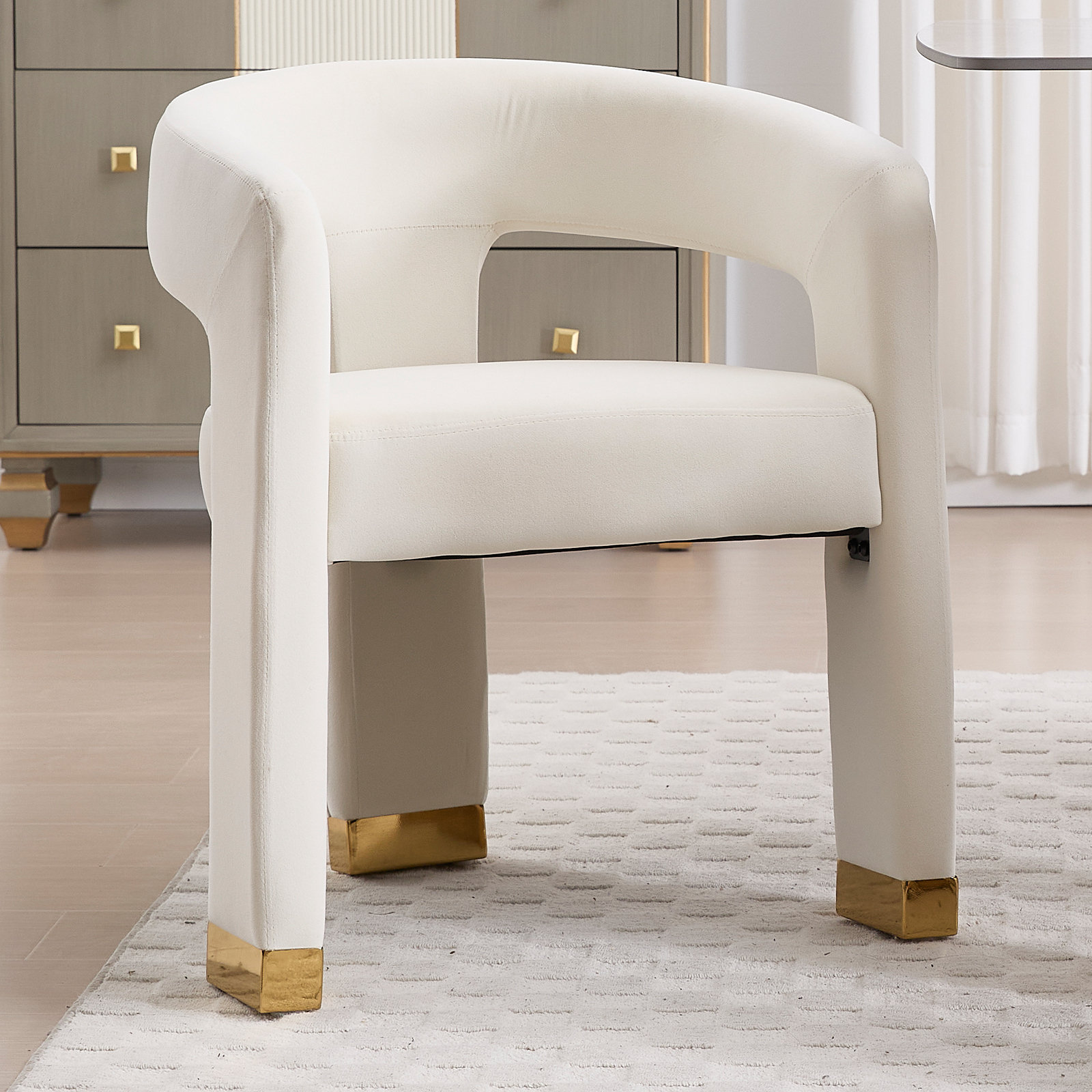 Mercer41 Modern Dining Chair Barrel Dining Chair Upholstered Dining ...